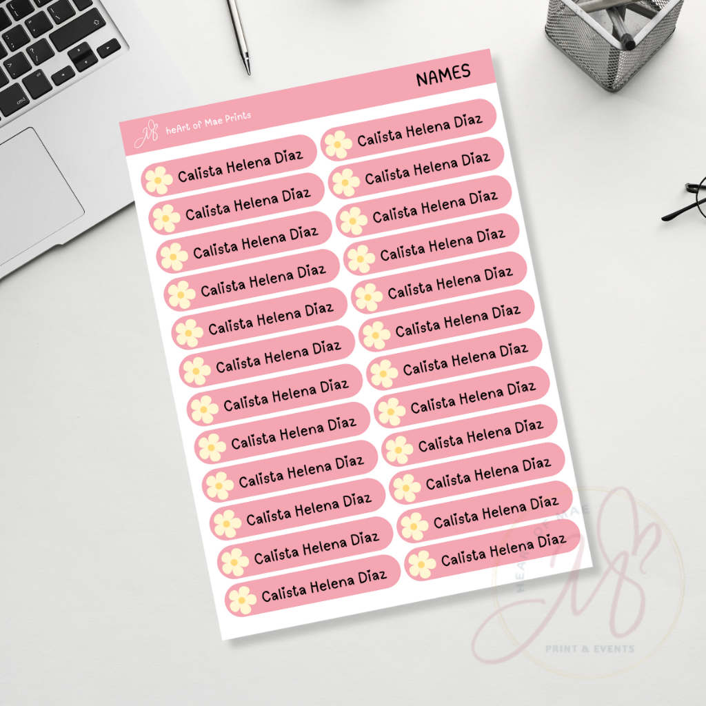 Personalized Sticker Name Labels | Baby Names Labels | Shopee Philippines