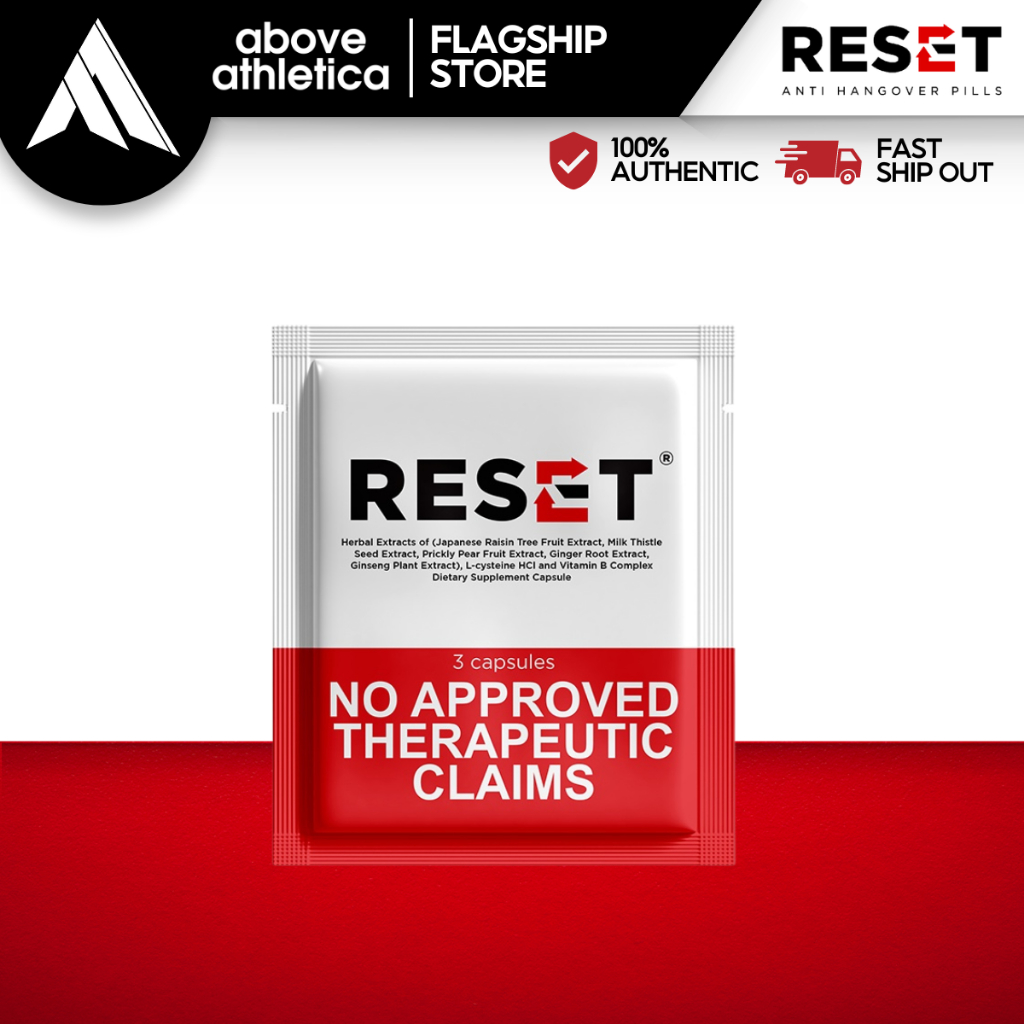 ResetPH Reset Anti-Hangover Pills - 1 Pack (3 capsules, 1 dose ...