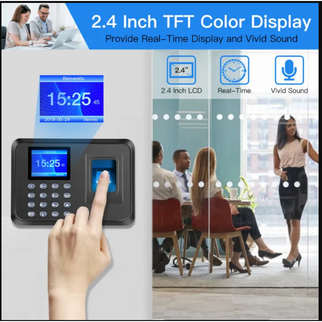 Biometric Attendance System Fingerprint, USB Reader Time Clock Employee ...