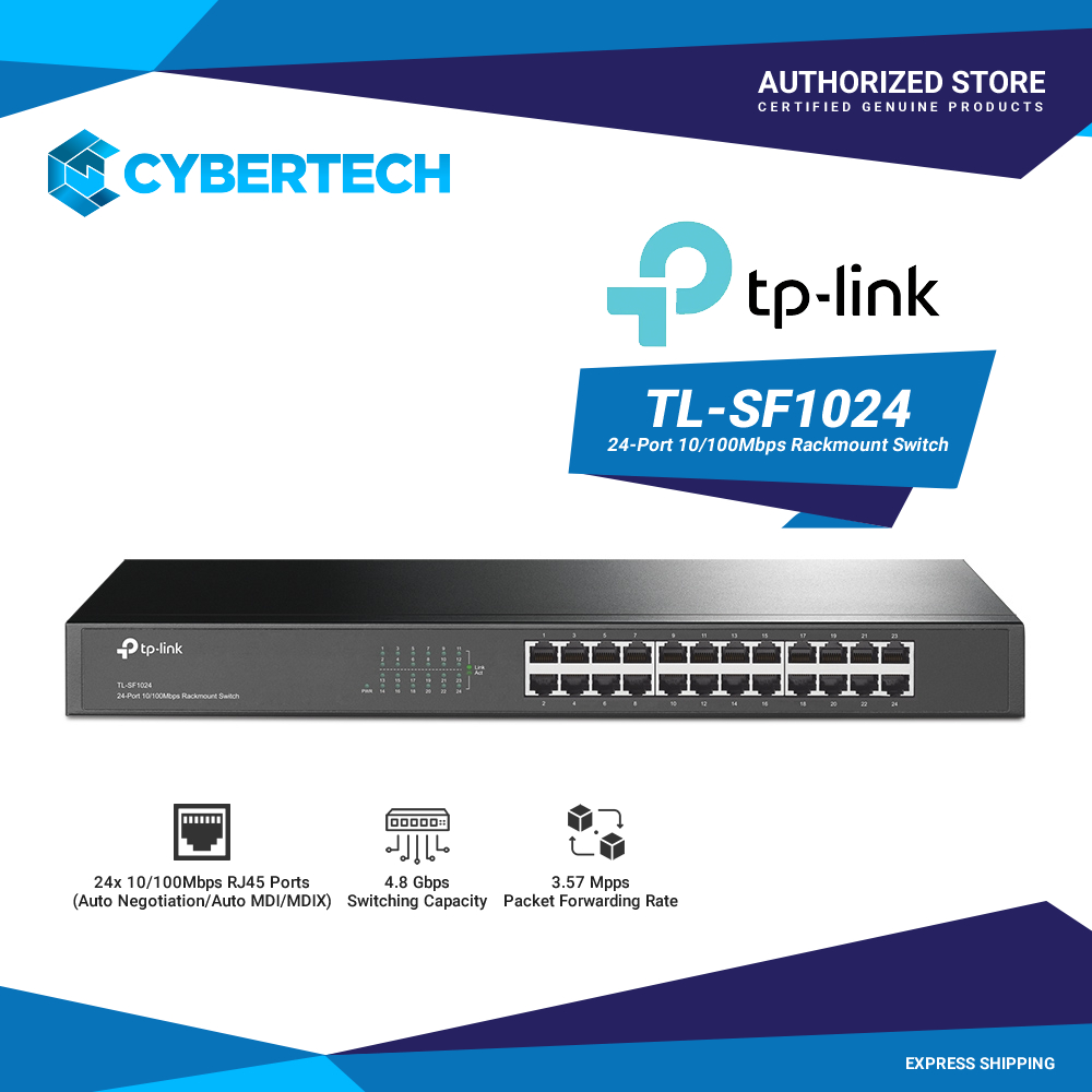 TP-Link TL-SF1024 24-Port 10/100Mbps Rackmount Switch | Shopee Philippines