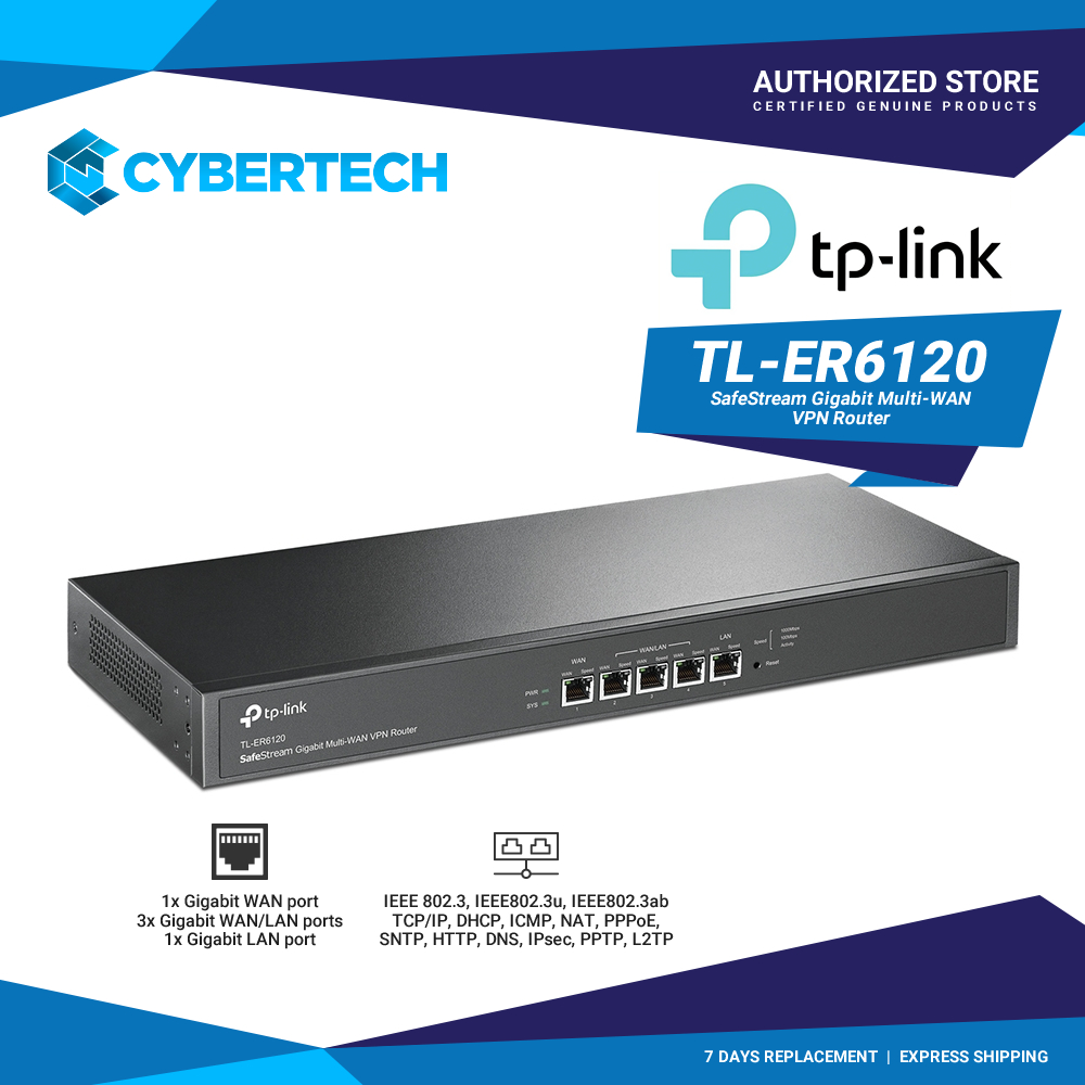 TP-Link TL-ER6120 Safe Stream Gigabit Multi-Wan VPN Router | Shopee ...