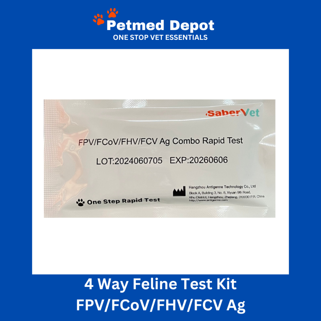 4 Way Feline SaberVet Rapid Test Kit (FPV/FCoV/FHV/FCV Ag) | Shopee ...