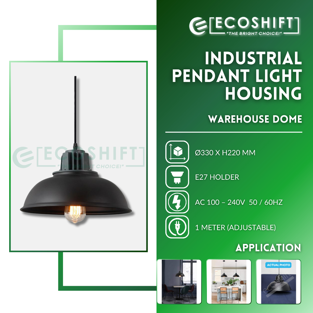 Ecoshift Pendant Light Housing Warehouse Dome Style | Shopee Philippines