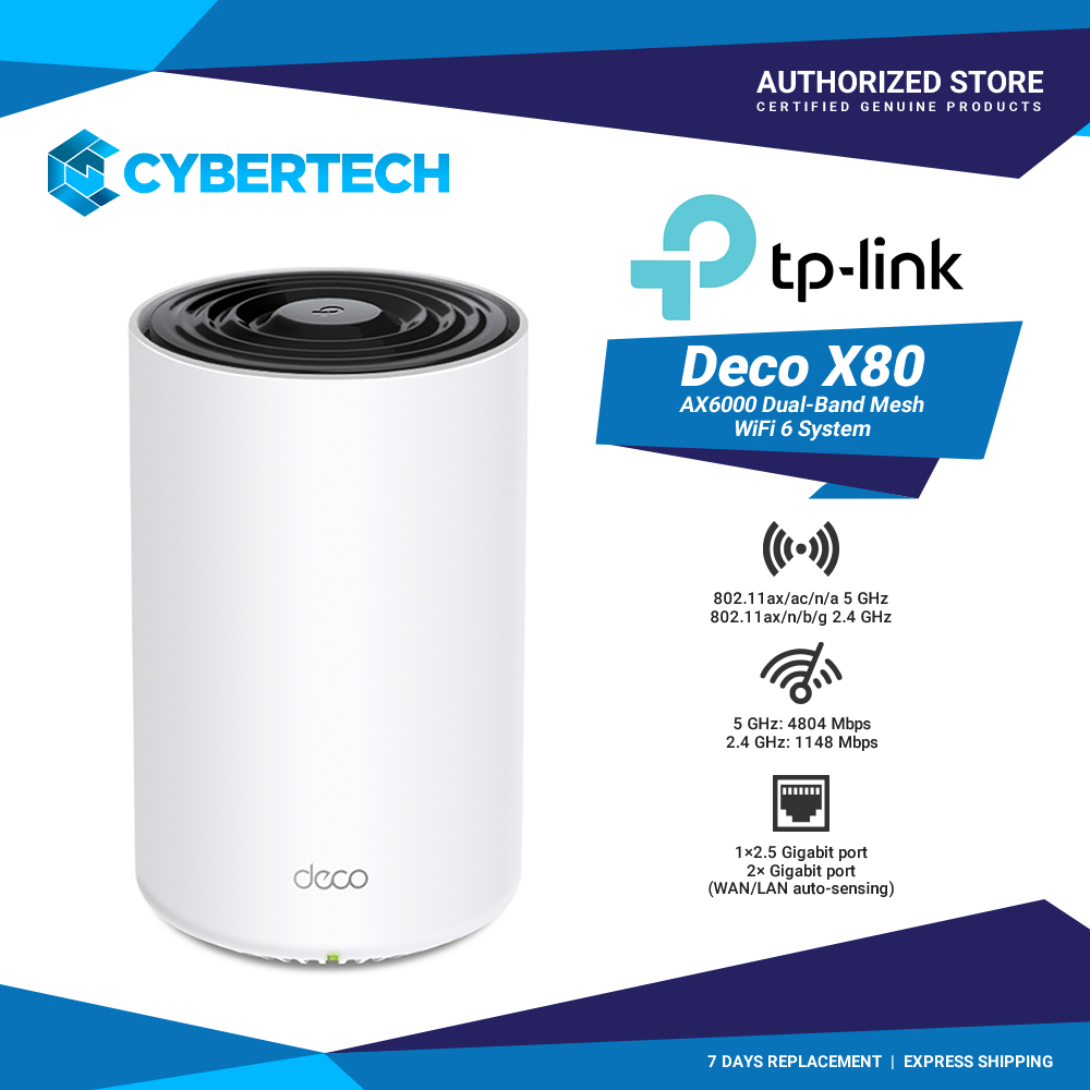 New TP- Link DECO X80 AX6000 Dual-Band Mesh WiFi 6 System | Shopee Philippines