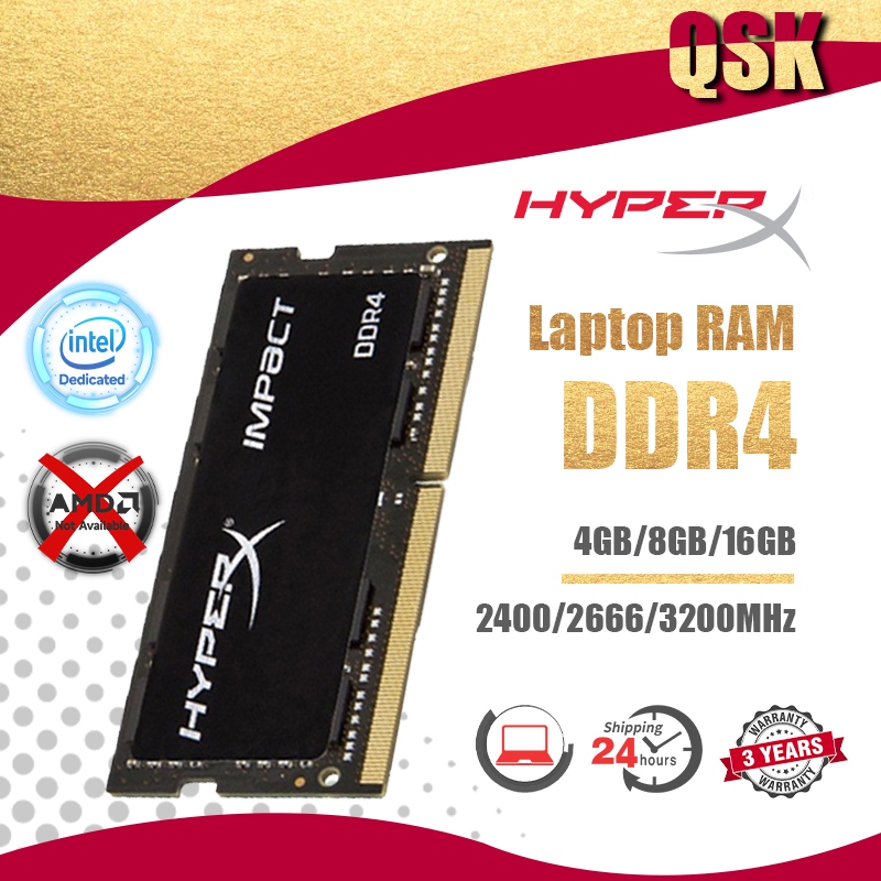 For Intel CPU Only】DDR4 8GB/16GB Kingston Hyperx Gaming RAM 2400/2666 ...