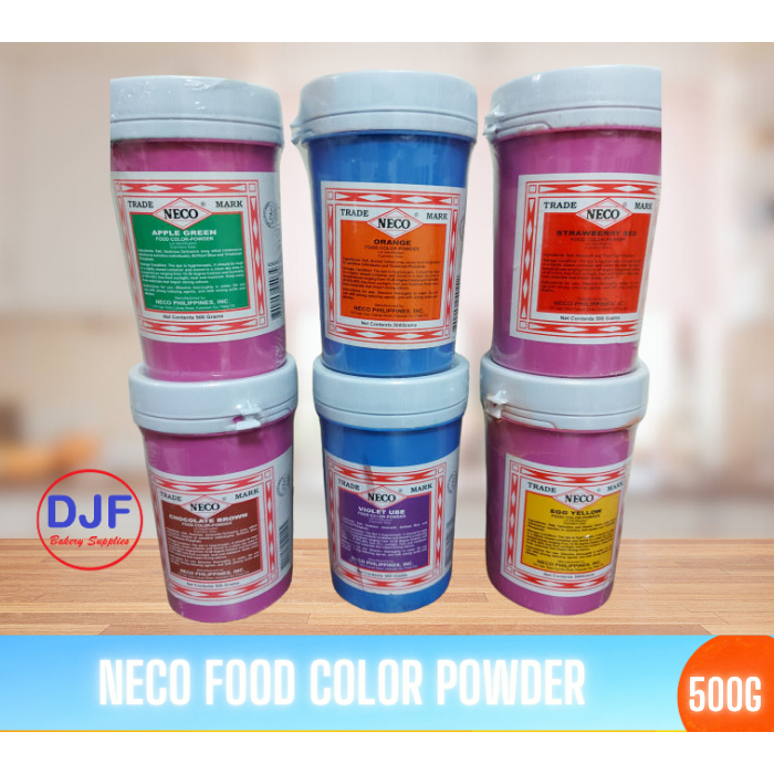 Neco Food Color 500g (Strawberry Red, Orange, Egg Yellow, Violet Ube ...