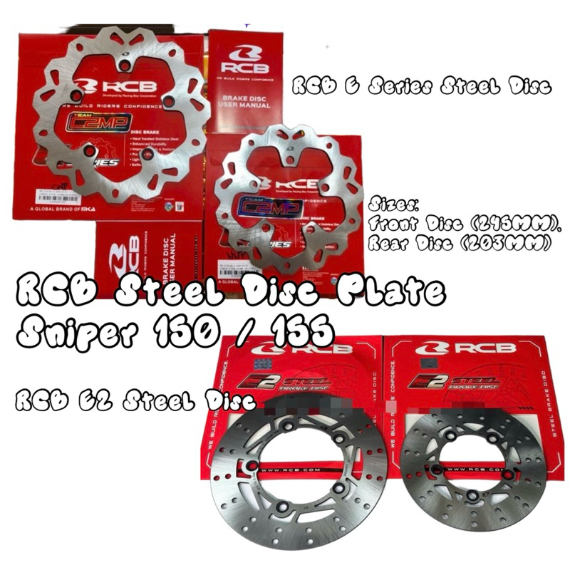 RCB Steel Disc Plate Sniper 150 / 155 King FI Front and Rear | Shopee ...