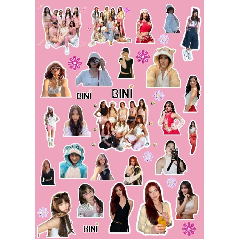 Customized vinyl glossy sticker (Bini, Biniverse, Bini ph stickers ...