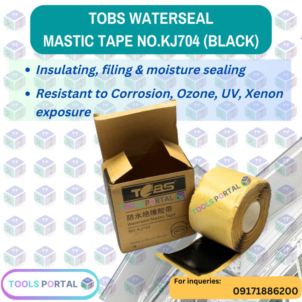Tobs Waterseal Mastic Tape 50mm x 3m x 1.65mm (Model: KJ704) | Shopee ...