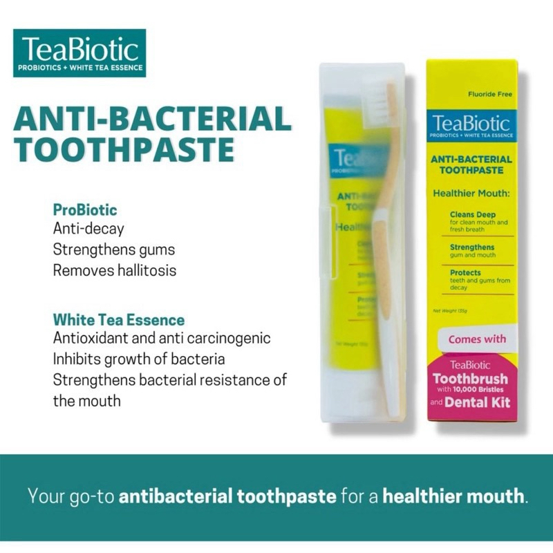 Teabiotic Toothbrush and Toothpaste Set | Shopee Philippines