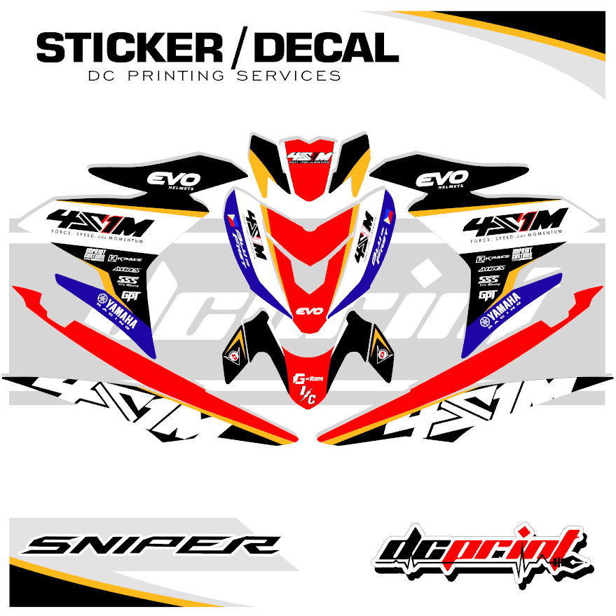 Sniper Whole Decal 4s1M Sticker Laminated Sniper 150 V1, Sniper 150 V2 ...