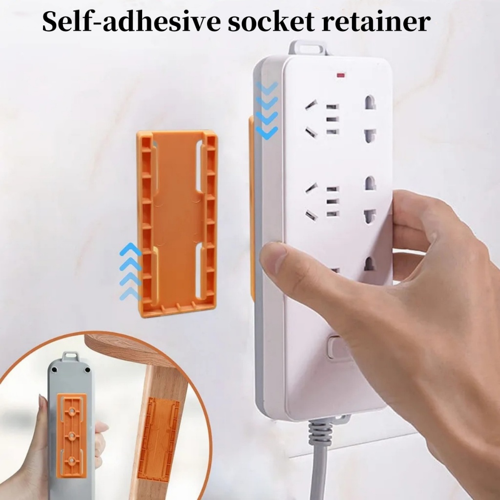 Portable multifunctional self-adhesive socket bracket, plug-in wall ...