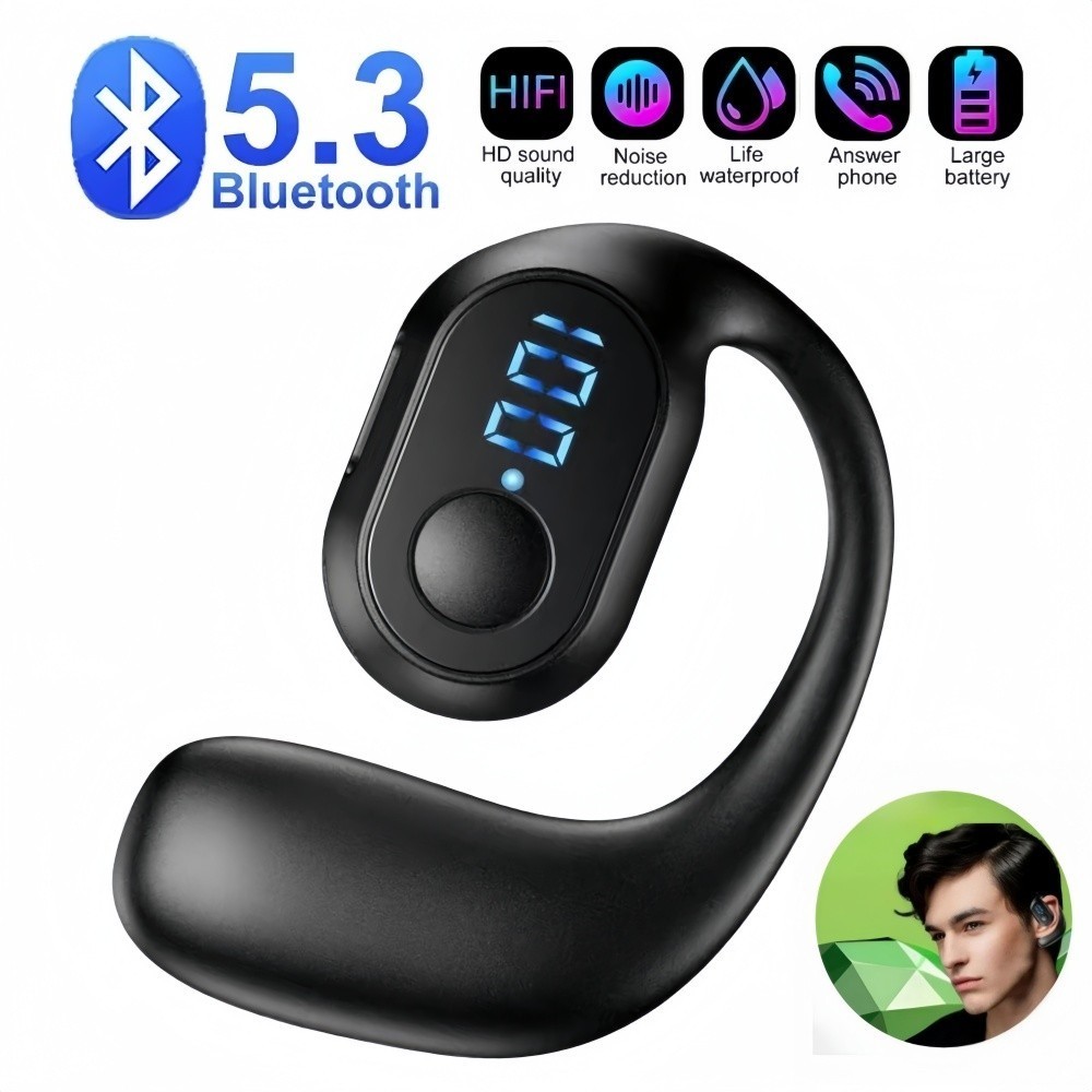 Single ear Earbuds Open Wearable Stereo wireless Bluetooth earphones ...