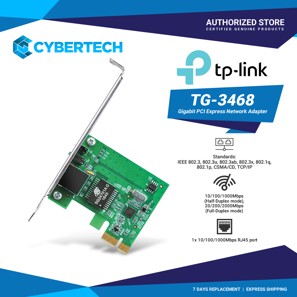 Tp-Link TG-3468 Gigabit PCI Express Network Adapter | Shopee Philippines