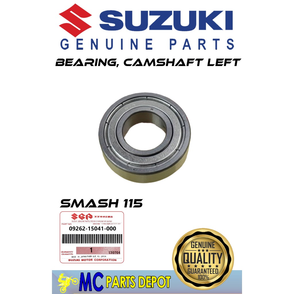 SUZUKI GENUINE BEARING, CAMSHAFT LEFT FOR SMASH 115 ( 09262-15041-000 ...