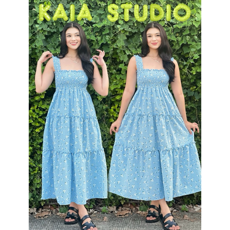 ZOE DRESS | Sexy Flowy Smocked Tiered Maxi Casual Sleeveless Summer Women Dress | Kaia Studio ...