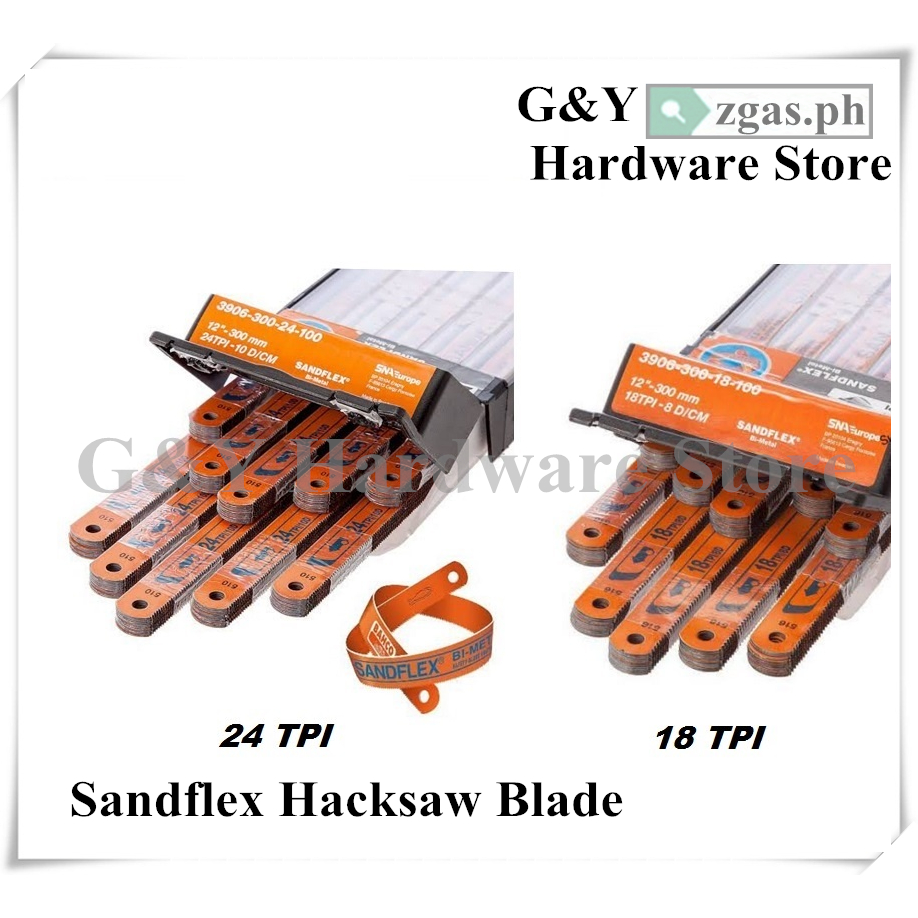 SANDFLEX HACKSAW BLADE 18 TPI/8D & 24 TPI/10D (12"/300MM) | Shopee ...