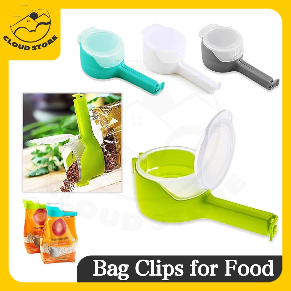 Food Storage Sealing Clips with Pour Spouts Plastic Bag Clips for Food ...