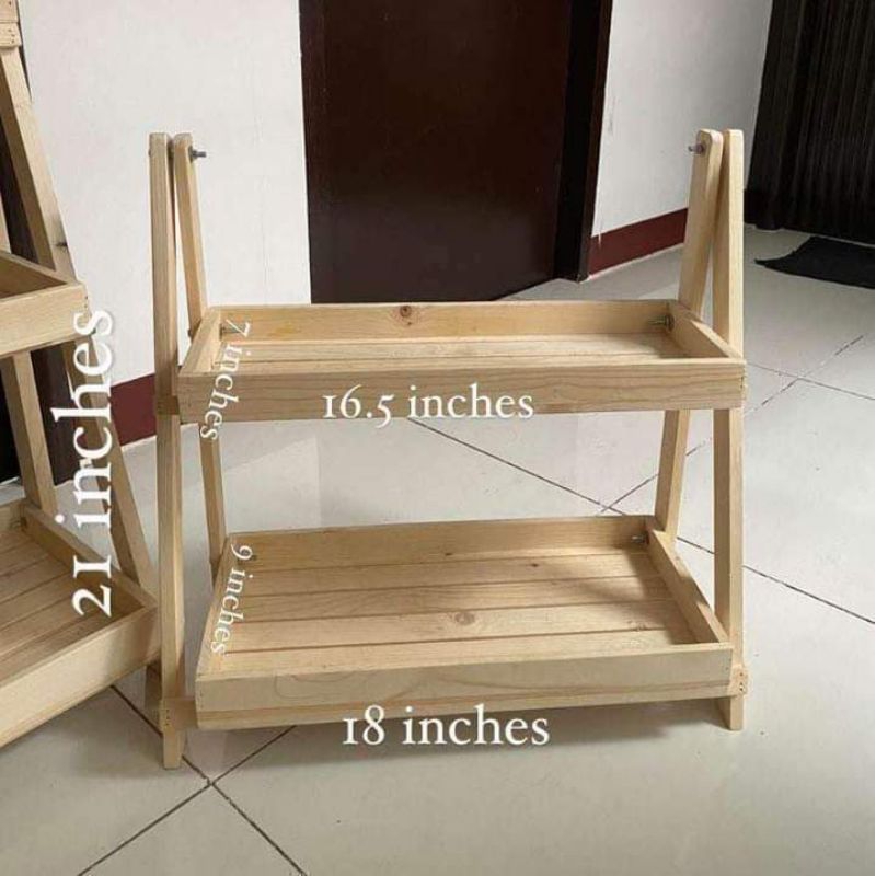 Wooden Folding Rack 2 Layer | Shopee Philippines