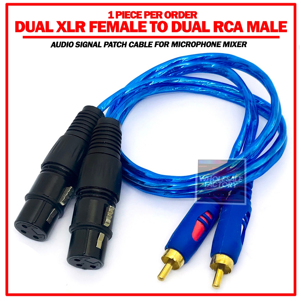 Dual XLR Female to Dual RCA Male Audio Signal Patch Cable for ...