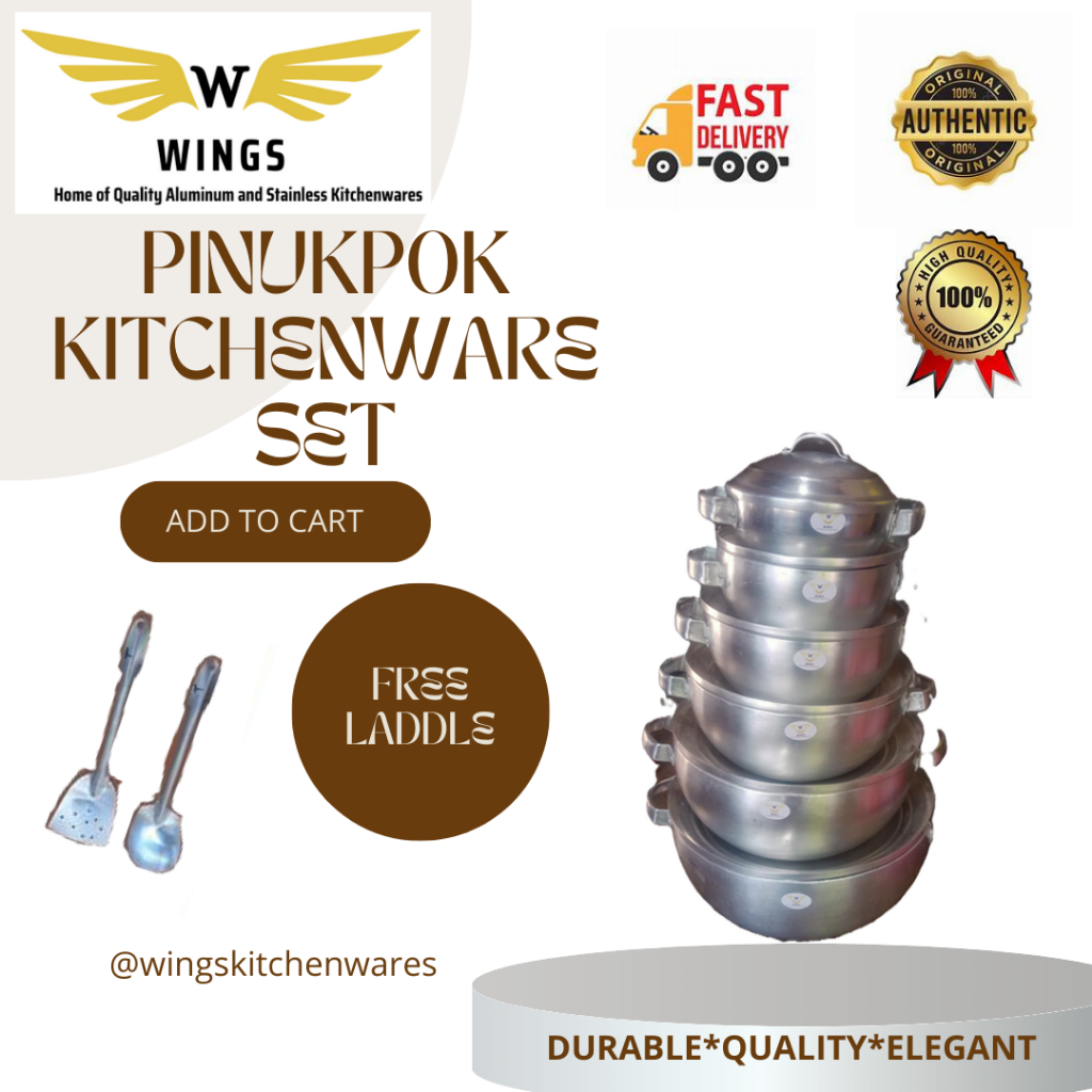 ALUMINUM PINUKPOK CASEROLA MAKAPAL / PINUKPOK SET / 100% PAMPANGA ...