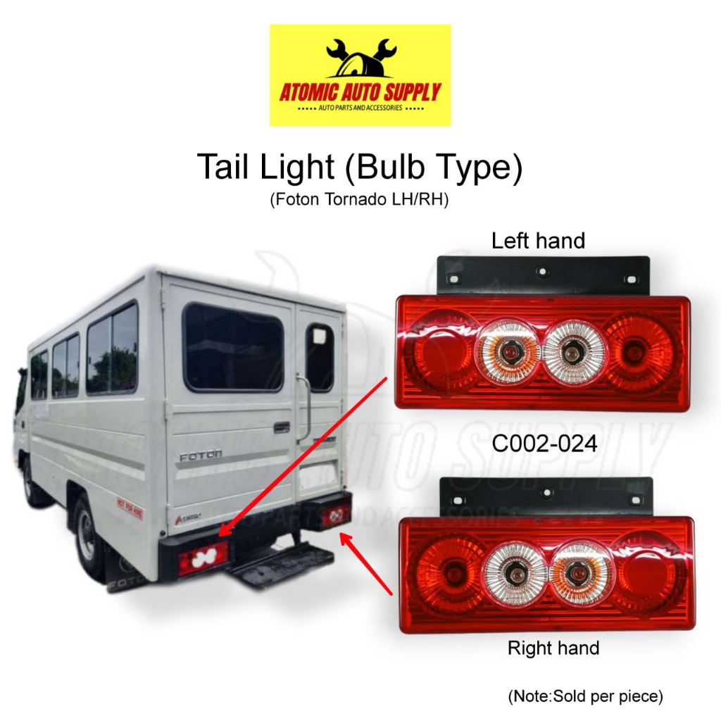 FOTON TORNADO TRUCK TAIL LIGHT - BULB TYPE (LH/RH) C002-024 (SOLD PER ...