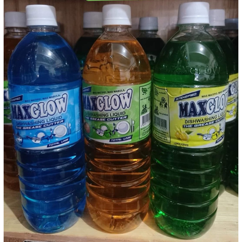 MAXGLOW DISHWASHING LIQUID 1LITER EACH (bundle by 3) | Shopee Philippines