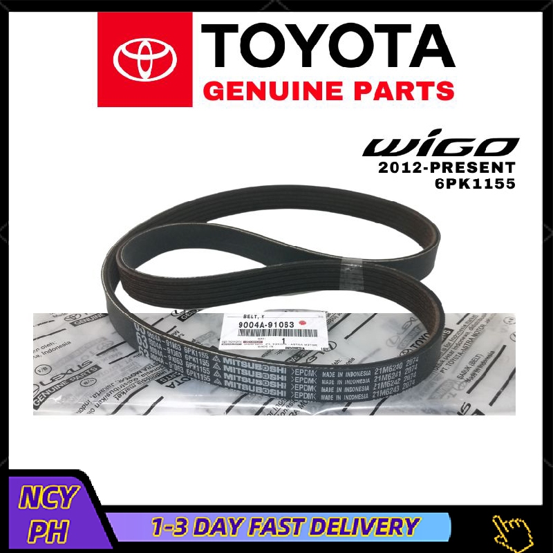 TOYOTA Wigo 2012-2023 Fan Belt Drive Belt 9004A-91063 6PK1155 | Shopee ...