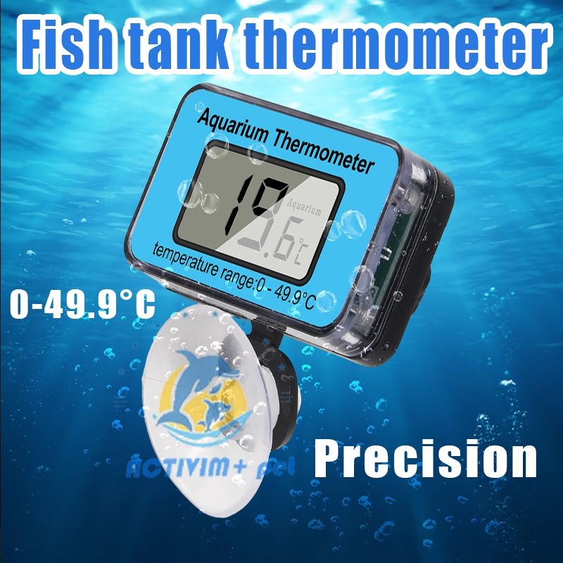 Aquarium Digital Thermometer LCD Display 0-50°C submersible waterproof ...