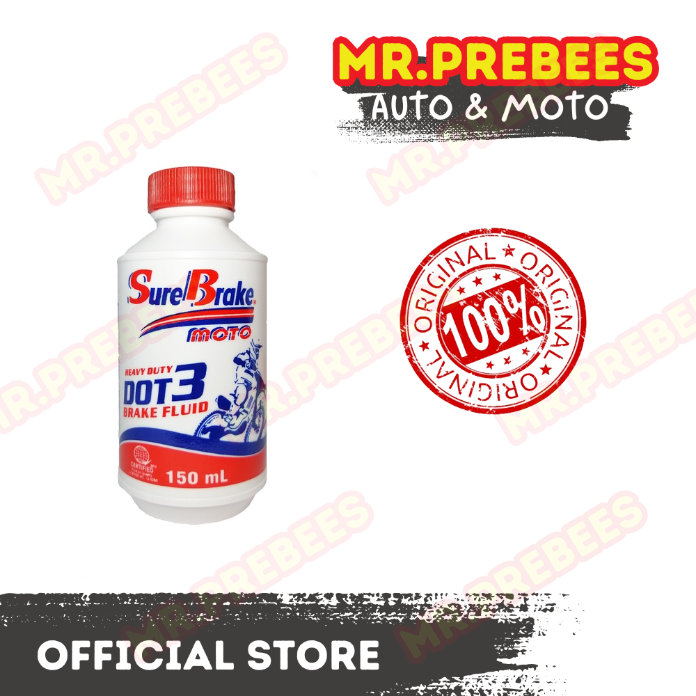 Sure Brake Heavy Duty DOT 3 Brake Fluid (150ml) | Shopee Philippines