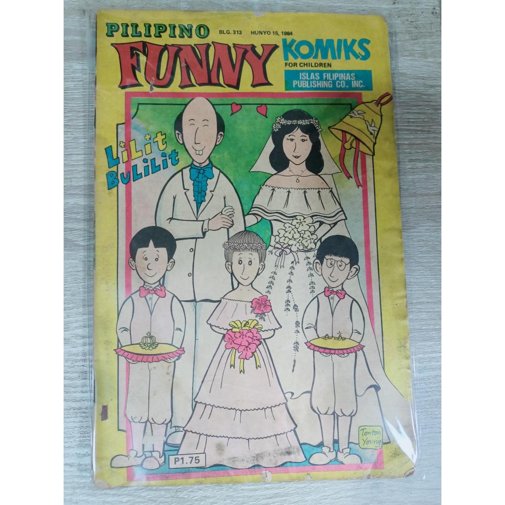 Pilipino Funny Komiks #313 - Hunyo 15, 1984 - vintage Superdog; planet opdi eyps; niknok; lilit ...