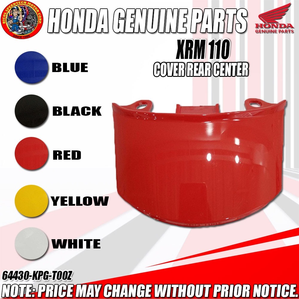 XRM 110 COVER REAR CENTER (HPI) (GENUINE: 64430-KPG-T00Z) | Shopee ...