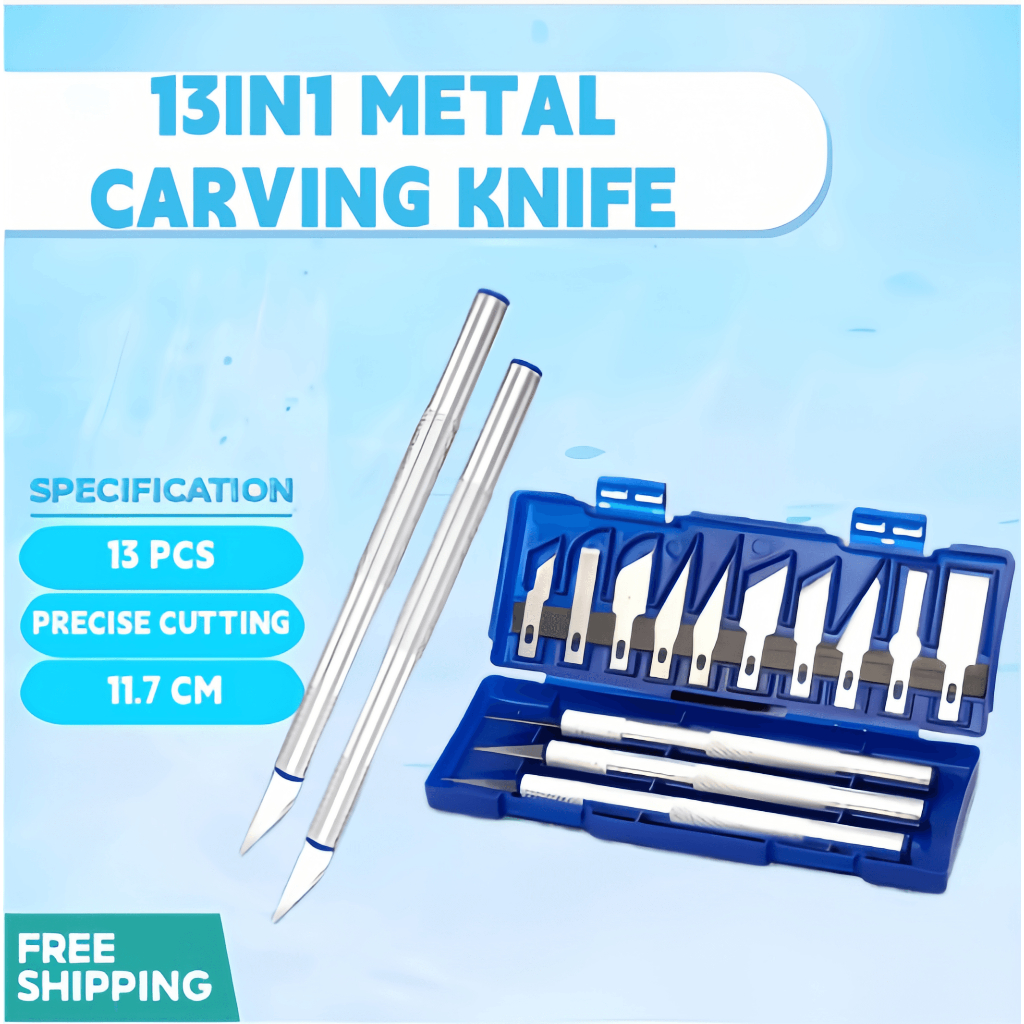 13in1 Metal Handle Carving Knife Hand Tools for DIY Engraving and ...