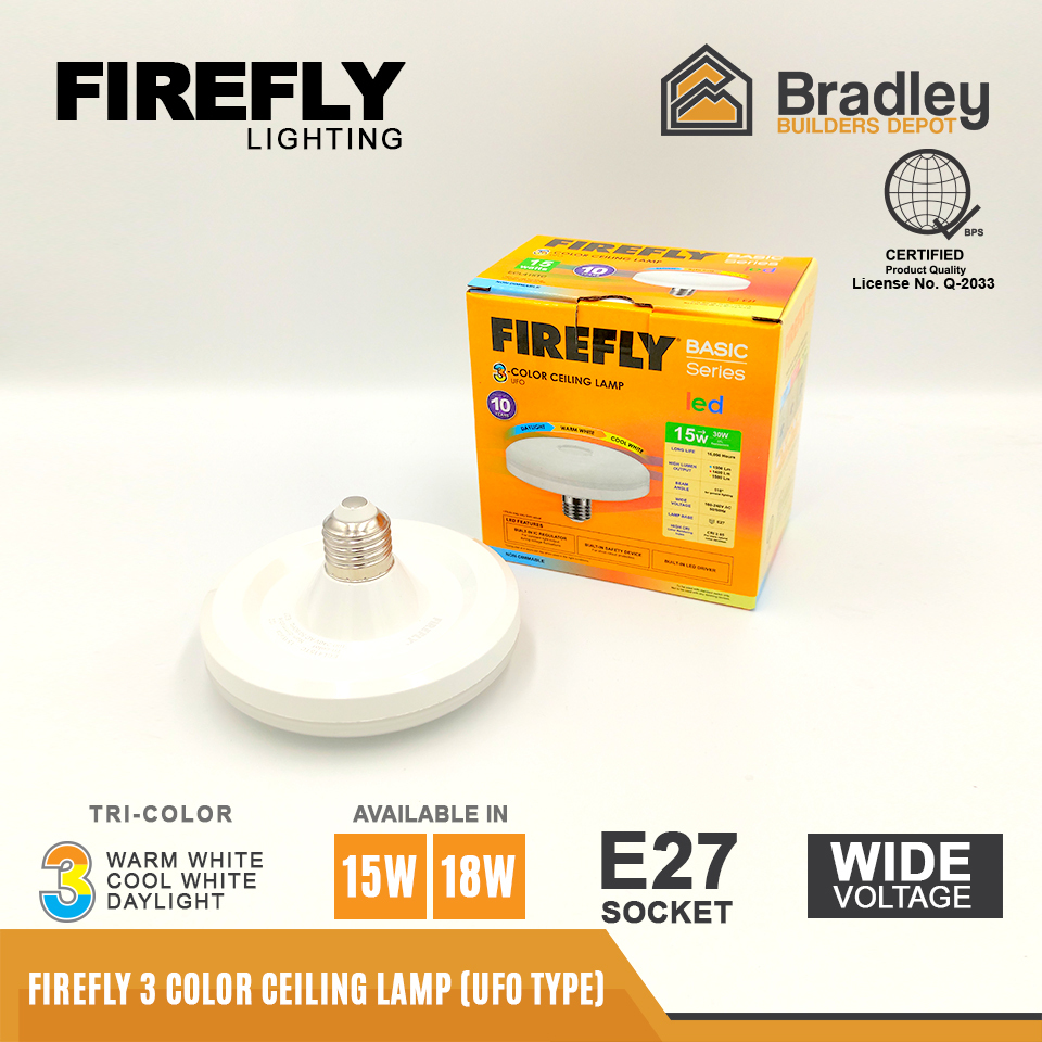Firefly 3 Color Ceiling Lamp (UFO Type) | Shopee Philippines
