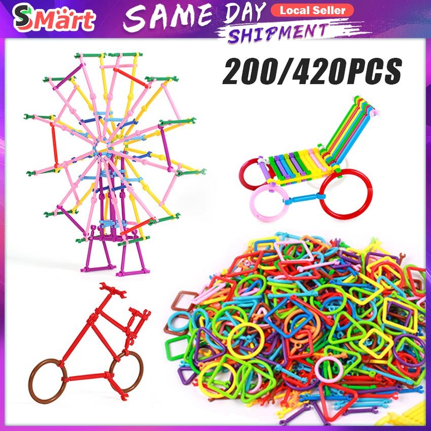 200/420 Assembled Building Blocks DIY Smart Stick Imagination ...