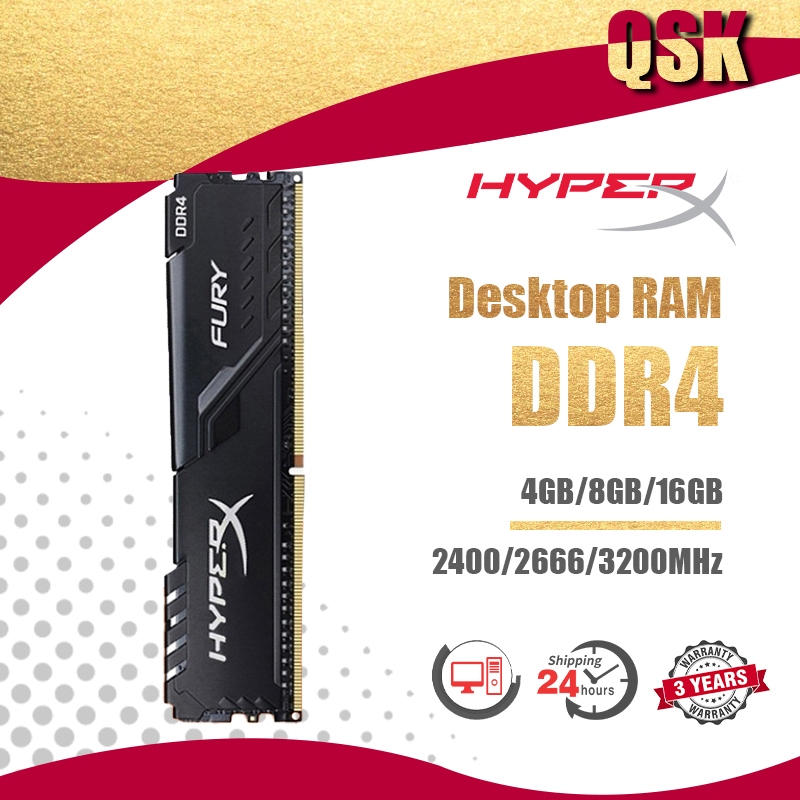 【Local 24H ship】 DDR4 4gb/8GB/16GB NEW Kingston Hyperx 2400/2666/3200MHZ Desktop RAM memory for ...