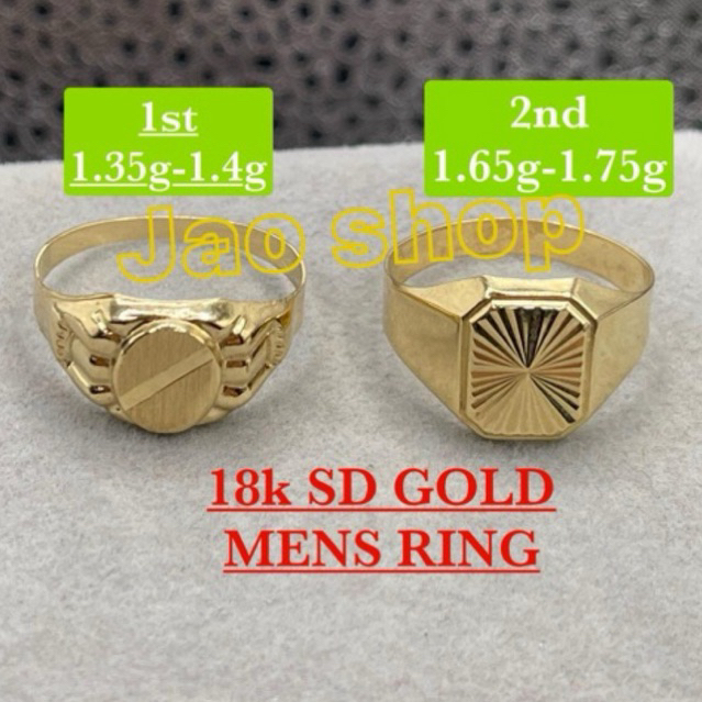 COD 18K SAUDI GOLD MEN RINGS PAWNABLE | Shopee Philippines