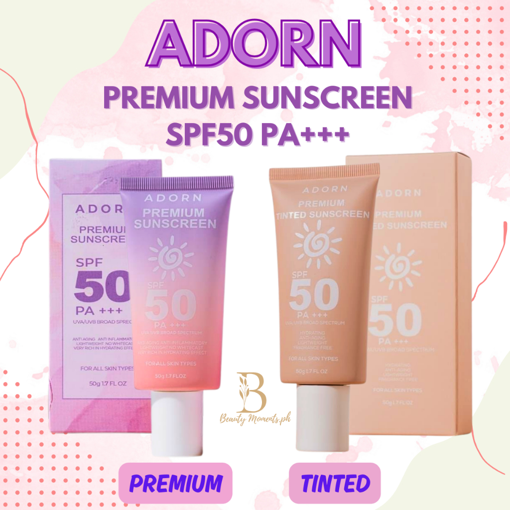 ADORN by CALMSKIN PREMIUM SUNSCREEN TINTED JAMIL SPF 50 SUNBLOCK ANTI ...