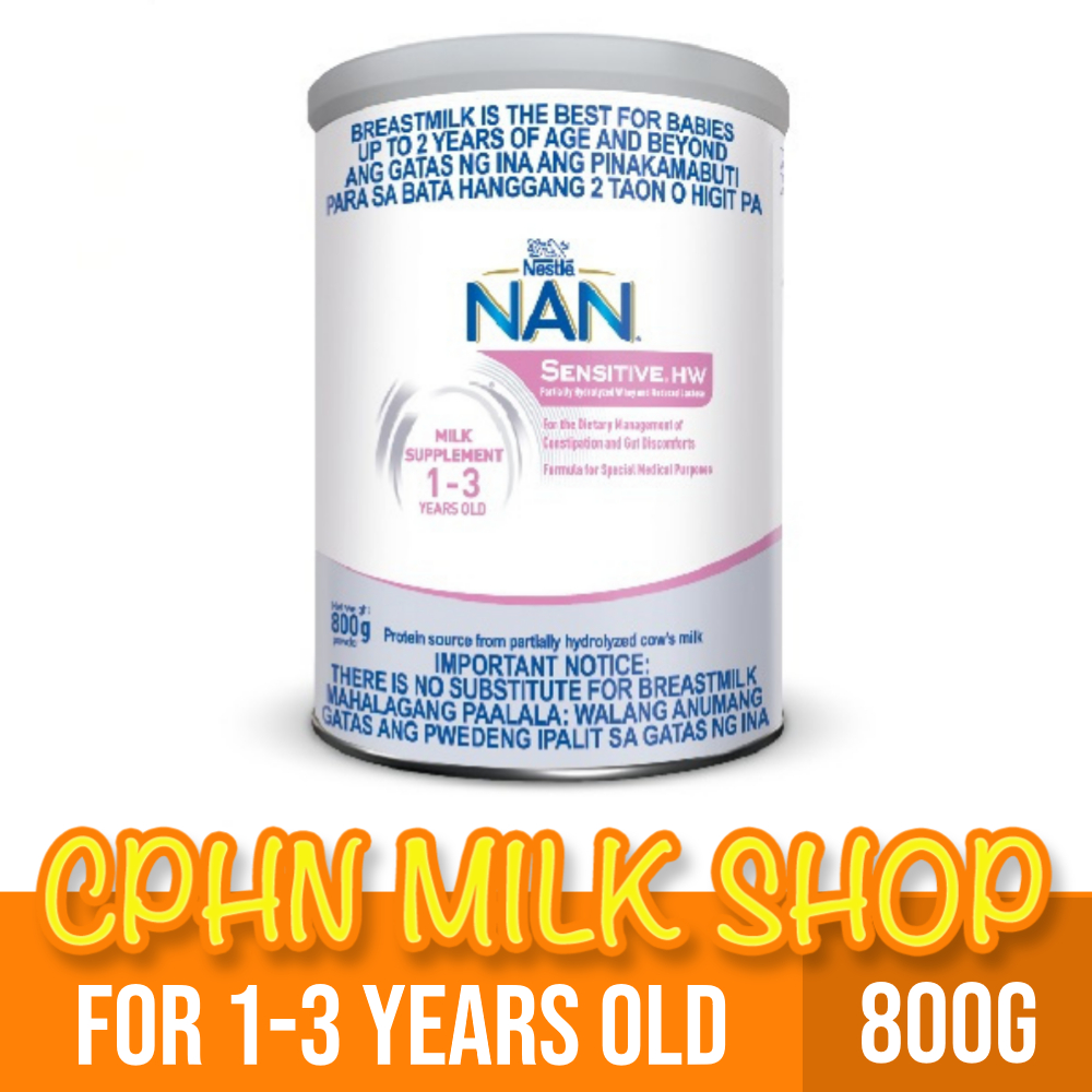 NAN Sensitive HW 800g for 1-3 Years Old Milk Supplement | Shopee ...