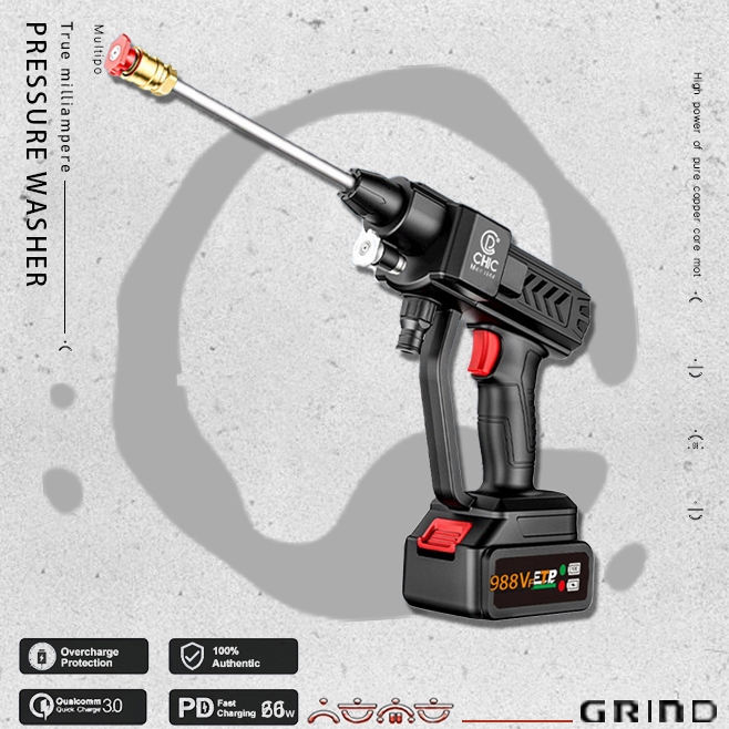 GRIND 2024 48V pressure washer portable car machine set cordless car ...