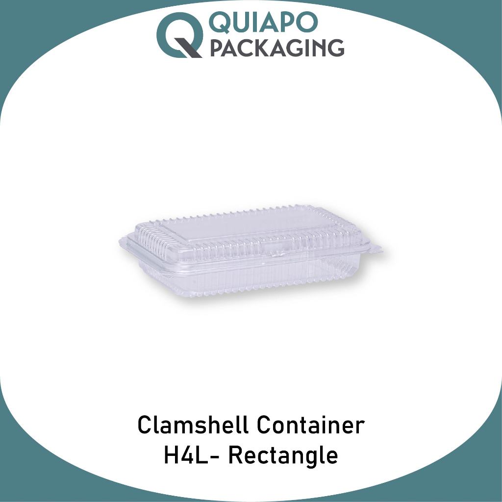 Clamshell Container OPS-H4L - Rectangle Clear (10 pcs) | Shopee Philippines
