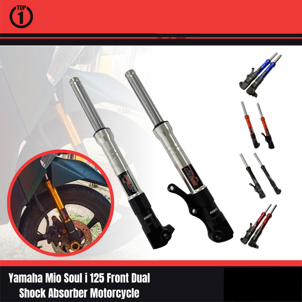 Top1 Motors 1 Pair Front Dual Shock Absorber For Mio Soul i125 ...