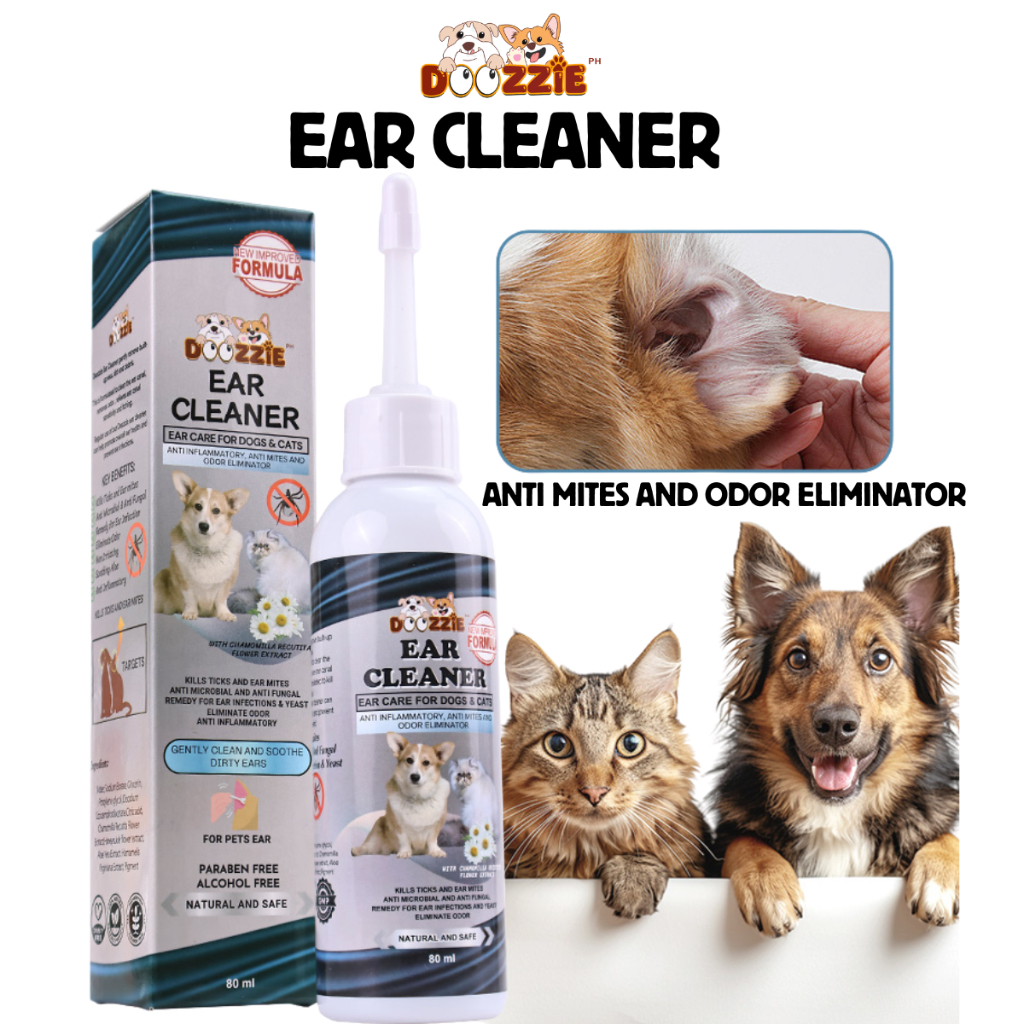 Doozzie Ear Cleaner & Tear Stain - Anti Mites Eliminate Odor For Dogs ...
