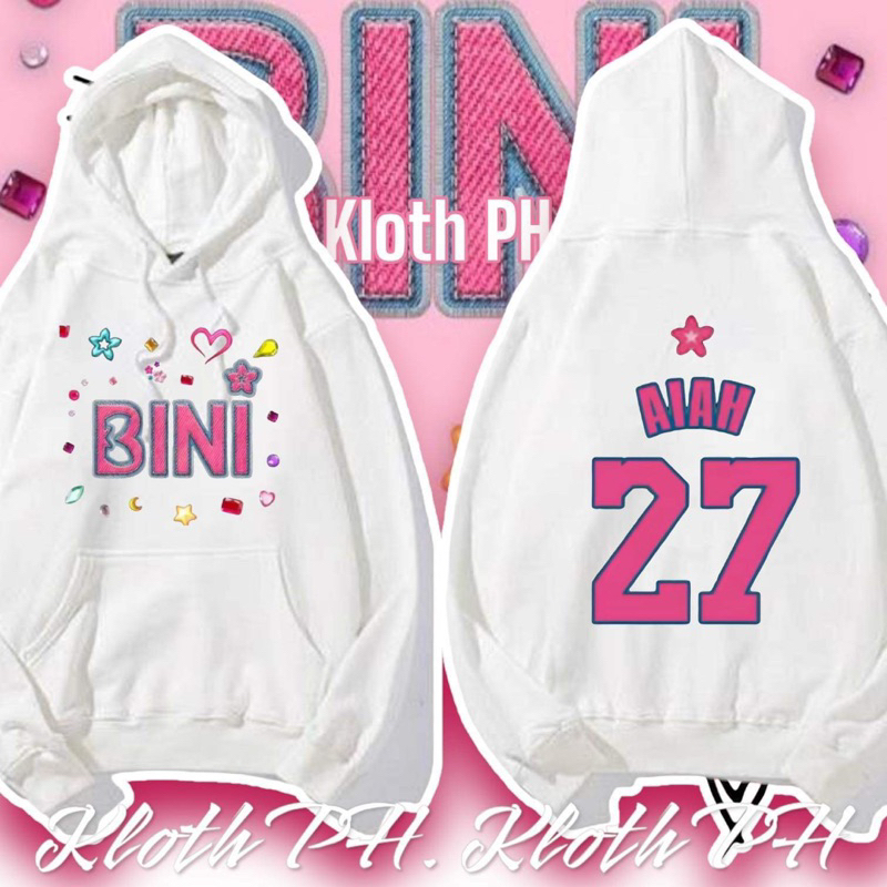 BINI HOODIE JACKET WITH BACKTOBACK SUBLI PRINTS | Shopee Philippines