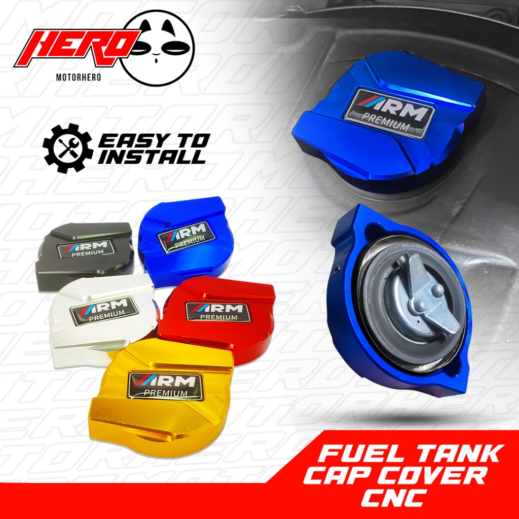 ARM Fuel Tank Cover Full CNC Alloy For Universal Yamaha model | Shopee ...