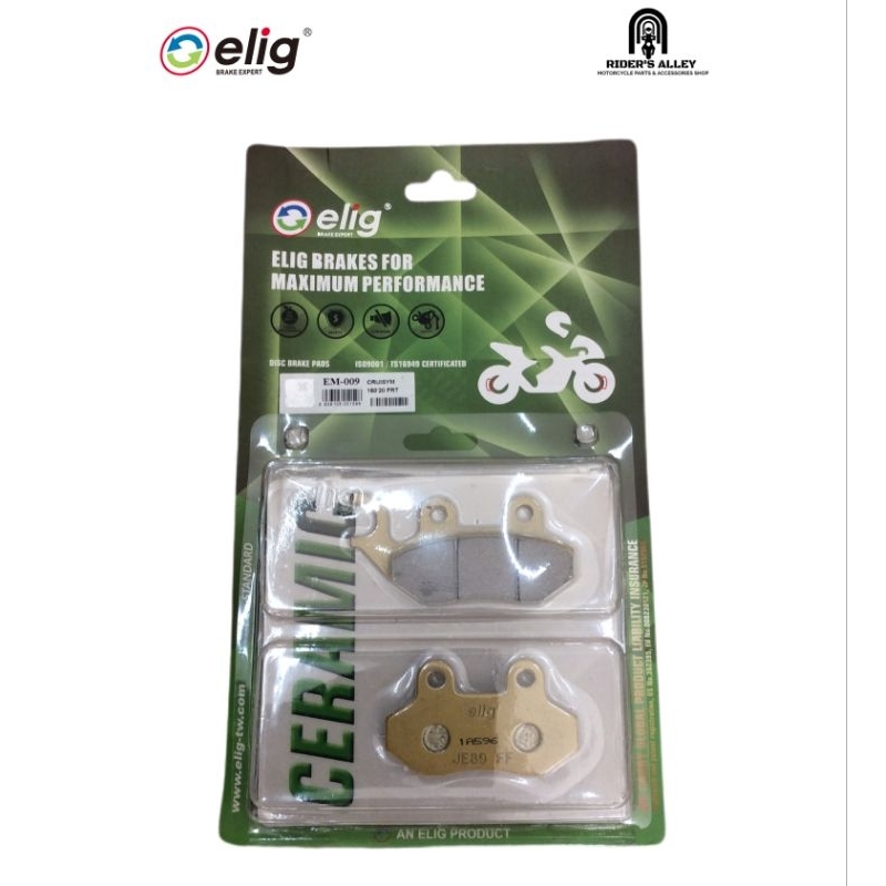 ELIG Ceramic Brake Pad (CRUISYM 150 FRT/LAMBRETTA V-SPECIAL 200 FRT ...