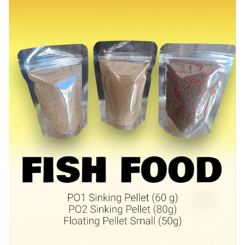 FISH FOOD PO1 PO2 SINKING & FLOATING PELLET | Shopee Philippines