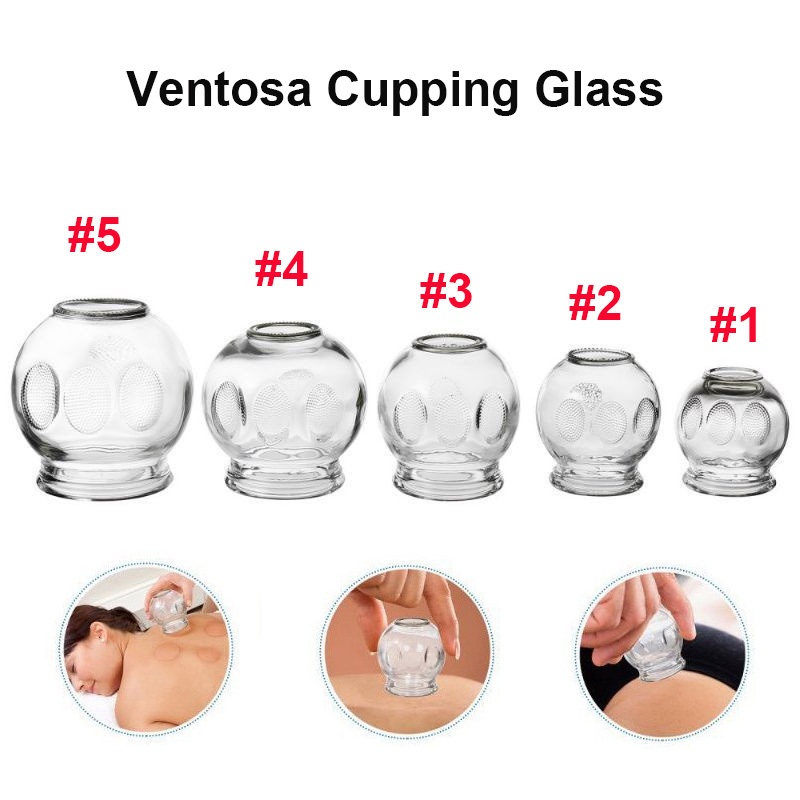 Ventosa Glass Cupping Therapy Body Relaxation Massage Cupping #1, #2 ...
