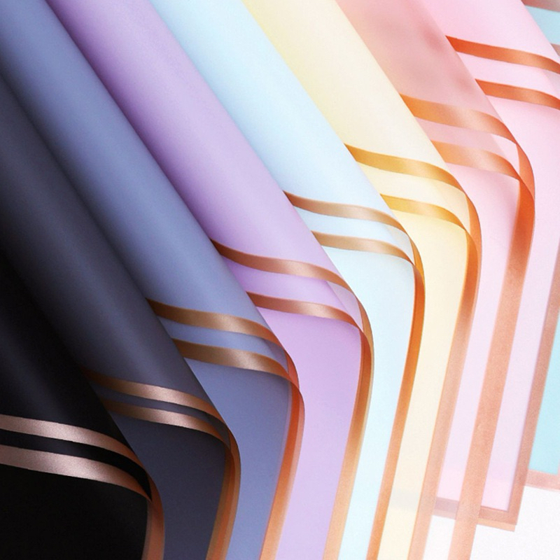 022 Bouquet Wrapper w/ Gold Lining Fog Color 20pcs | wrapper for ...