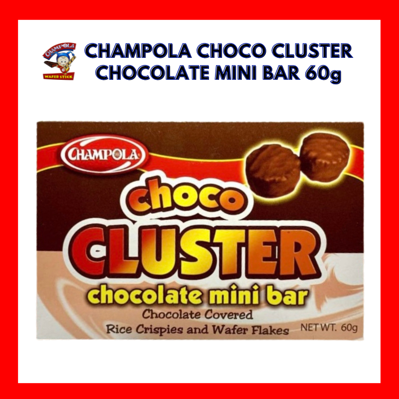 CHAMPOLA CHOCO CLUSTER CHOCOLATE MINI BAR RICE CRISPIES AND WAFER ...